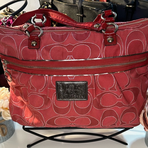 Coach | Bags | Coach Red Signature Tote Bag | Poshmark